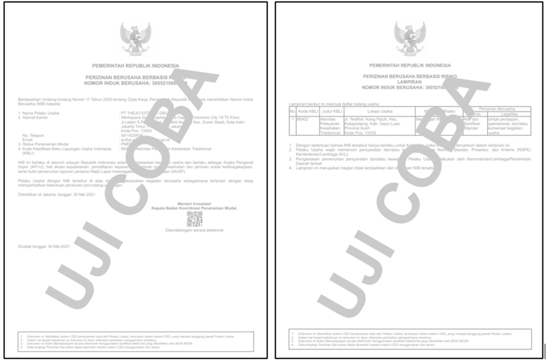 OSS RBA - Business Licensing Development