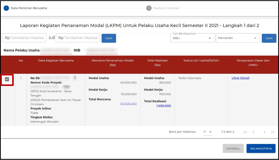 OSS RBA - Laporan Kegiatan Penanaman Modal (LKPM)