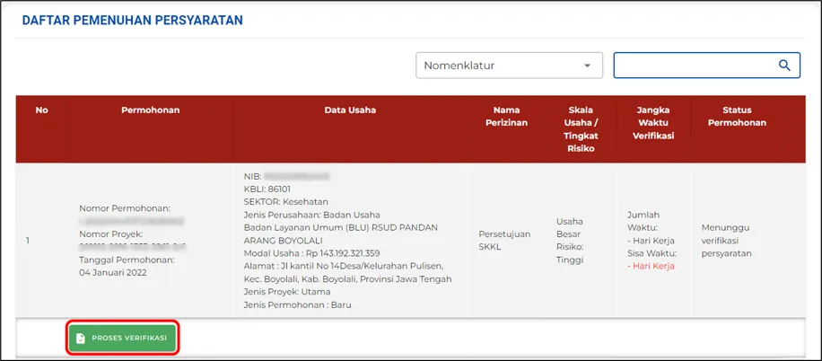 OSS RBA - Pemrosesan Persetujuan Lingkungan oleh OPD