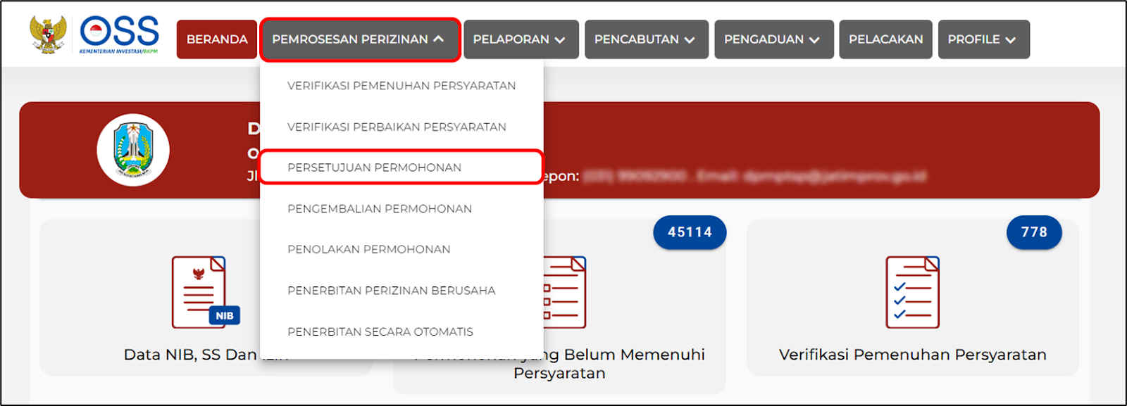 OSS RBA - Pemrosesan PKKPR Darat oleh OPD Tata Ruang dan DPMPTSP