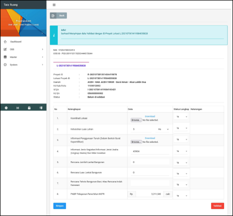 OSS RBA - Pemrosesan PKKPR Darat oleh OPD Tata Ruang dan DPMPTSP